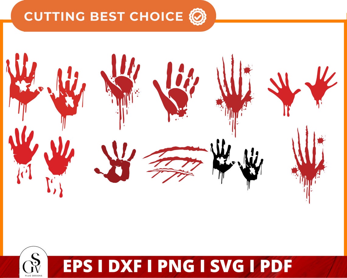 Bloody Handprint Svg, Blood Splatter Svg, Blood Drip Svg, Blood Svg ...