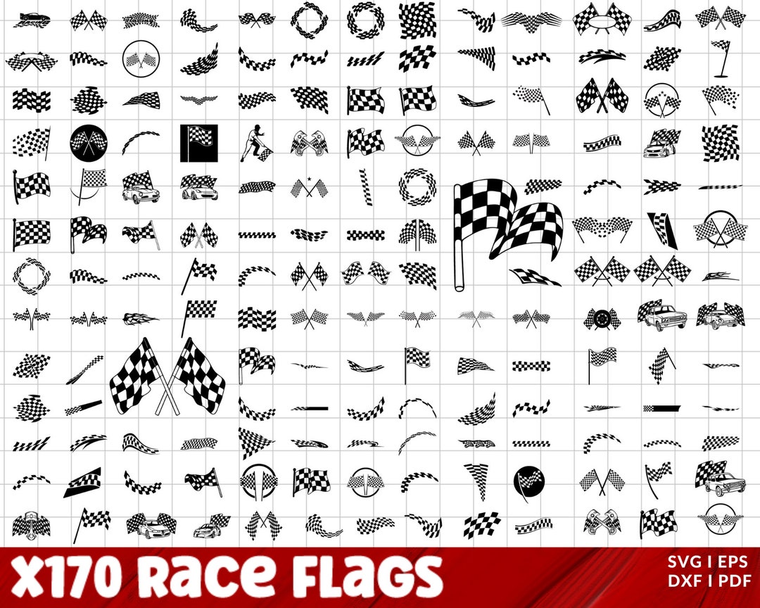 Race Flag SVG Bundle, Race Flag PNG Bundle, Race Flag Clipart, Race ...