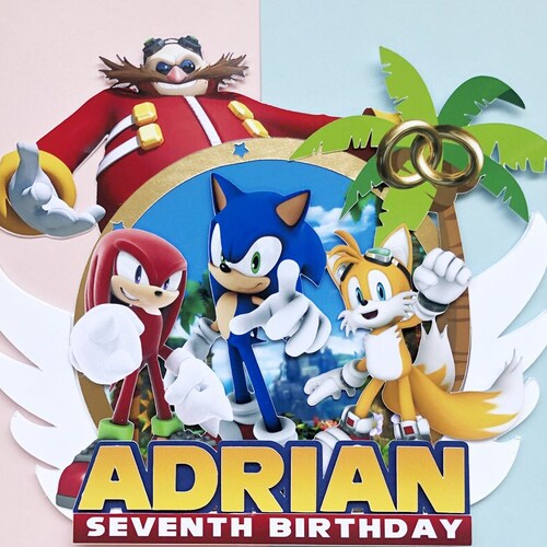 Sonic and Friends Cake Topper - Etsy