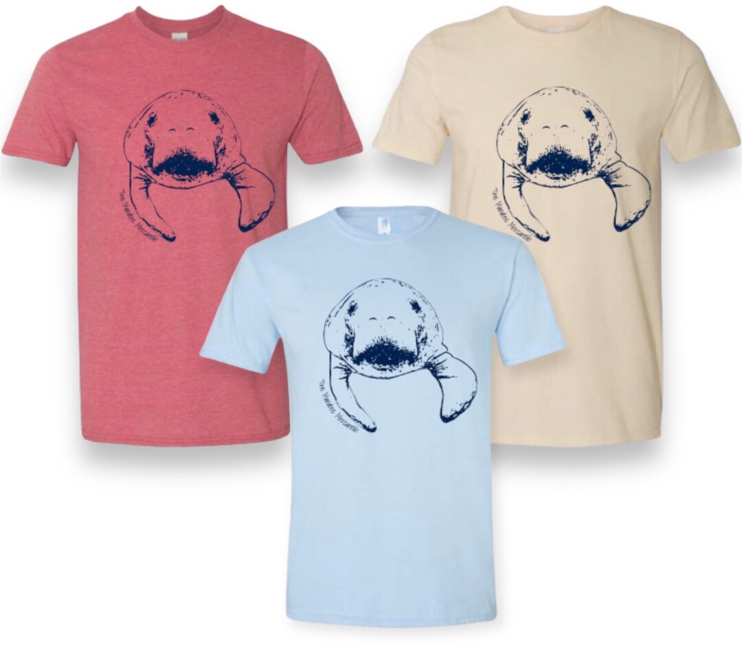 Manatee Tee Shirt, Gift for Manatee Lovers, Cute Animal Graphic Tee ...