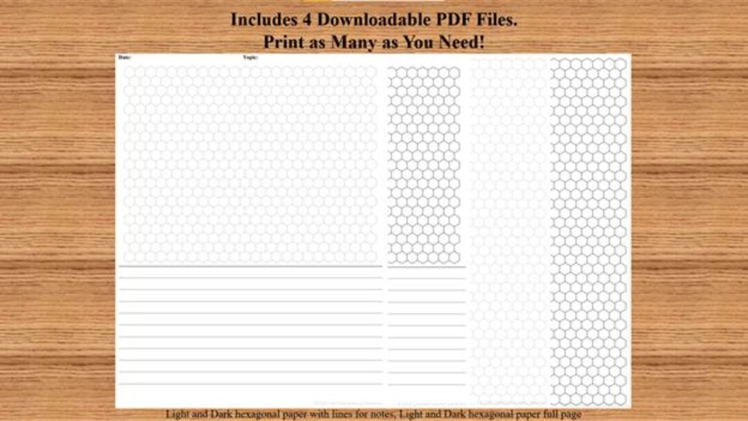 Hexagon Paper for Organic Chemistry. Hexagon Graph Paper. O Chem Hex ...