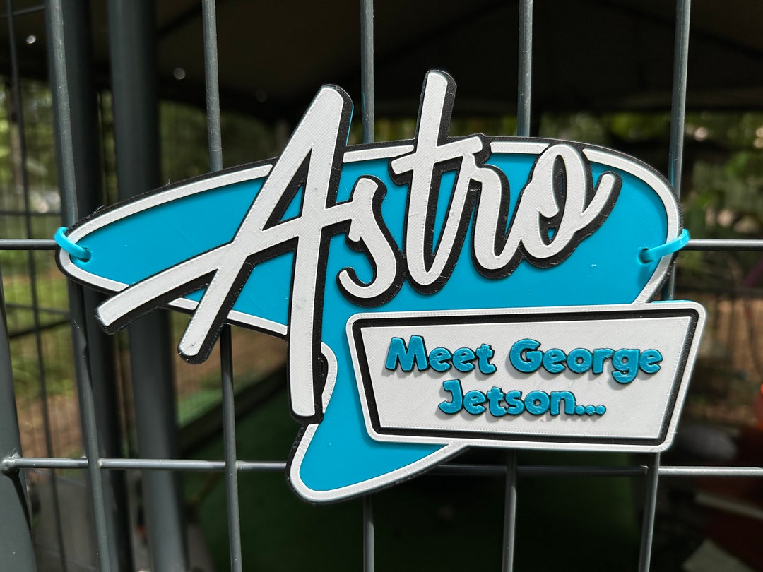 Astro Personalized Pet Crate Tag, Mid-century Modern Style - Etsy