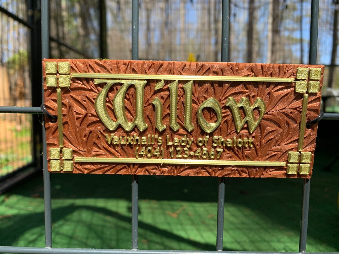 Mission Style Personalized Pet Crate Tag, Ruffland Crate Tag, Bedroom ...