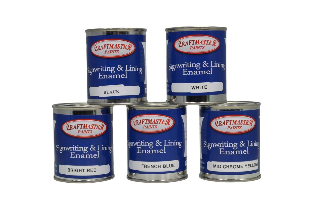 Craftmaster Paints - Basic Signwriting Enamel Starter Set With 5 (125ml ...