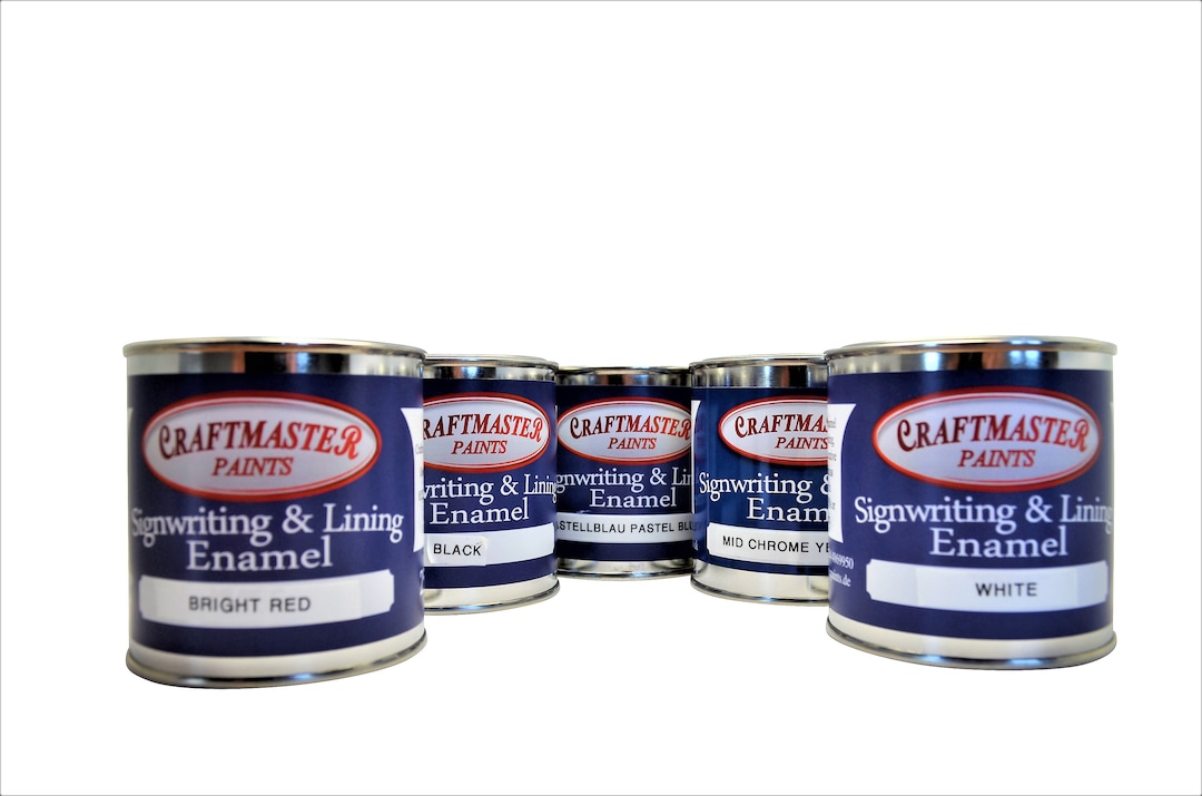 Craftmaster Paints Signwriting and Lining Enamel 34 Colours Available ...