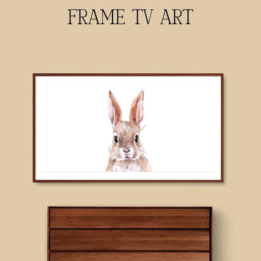 Easter Bunny Frame TV Art Cute Digital Download for Easter & Baby ...