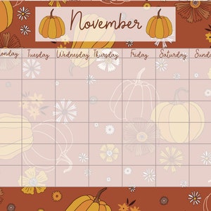 Adorable Boho Monthly Calendar - Seasonal & Holiday Focus - Digital ...