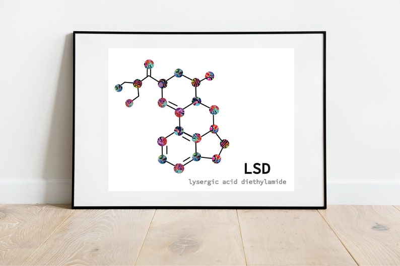 Printable LSD Molecule Psychedelic Lsdream Art Svg. - Etsy
