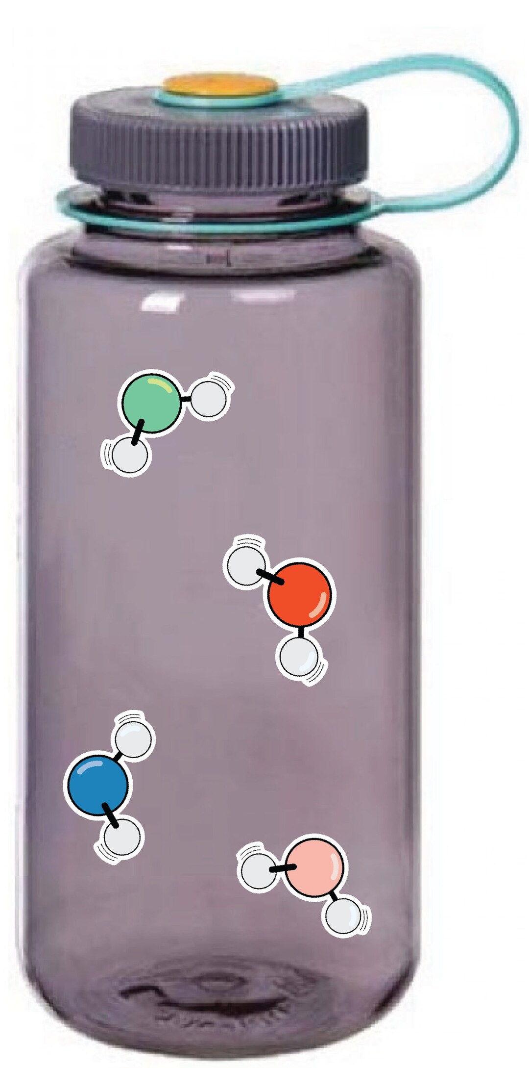 Water Molecule Stickers in Various Colors Chemistry - Etsy