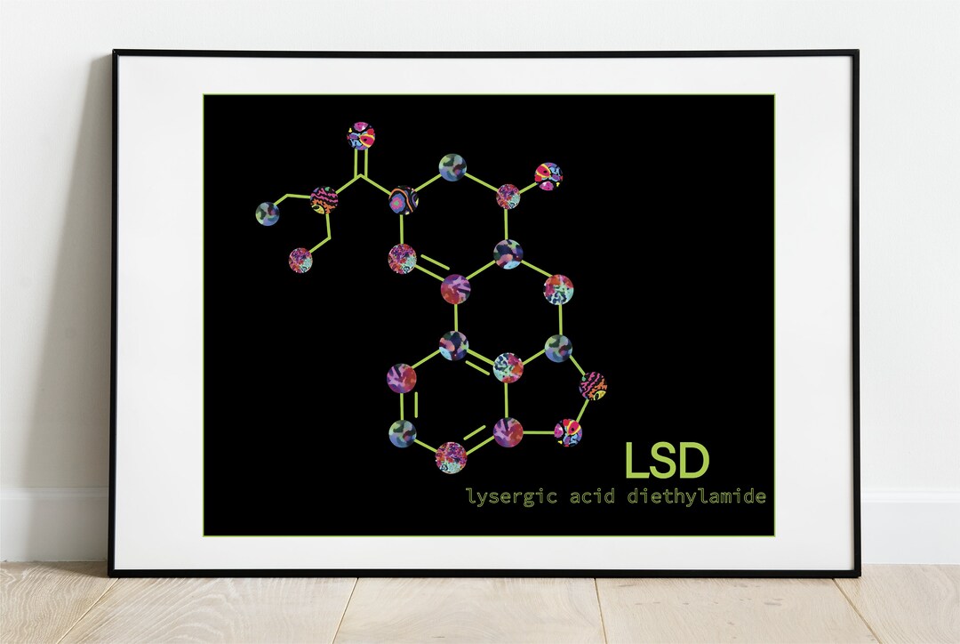 Printable LSD Molecule Psychedelic Lsdream Art Svg. - Etsy