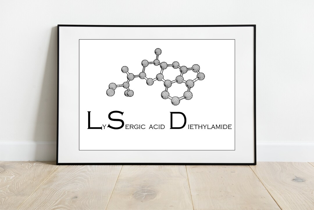 Printable LSD Molecule Psychedelic Minimalist Digital Download - Etsy