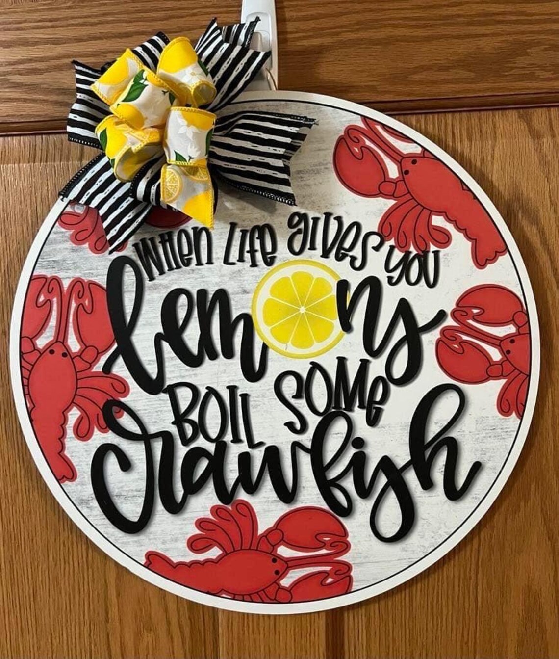 Crawfish Door Hanger, Front Door Decor - Etsy