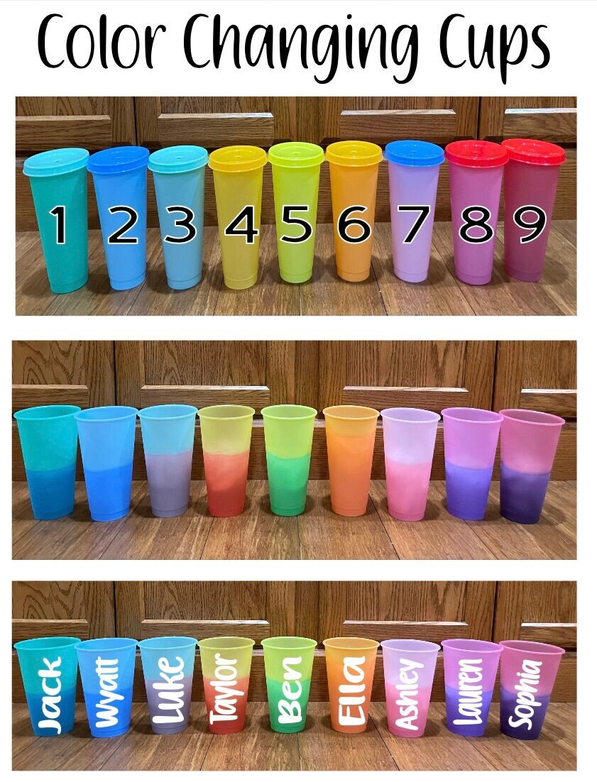 Color Changing Cups, Personalized Color Changing Cups, Kids Gift Idea ...