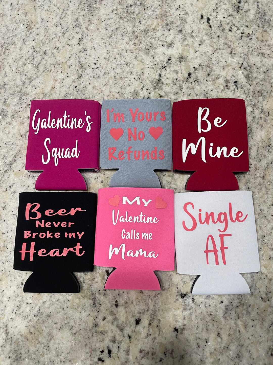 Valentines Day Can Cooler, Be Mine, Single Af, Galentines Squad, Beer ...