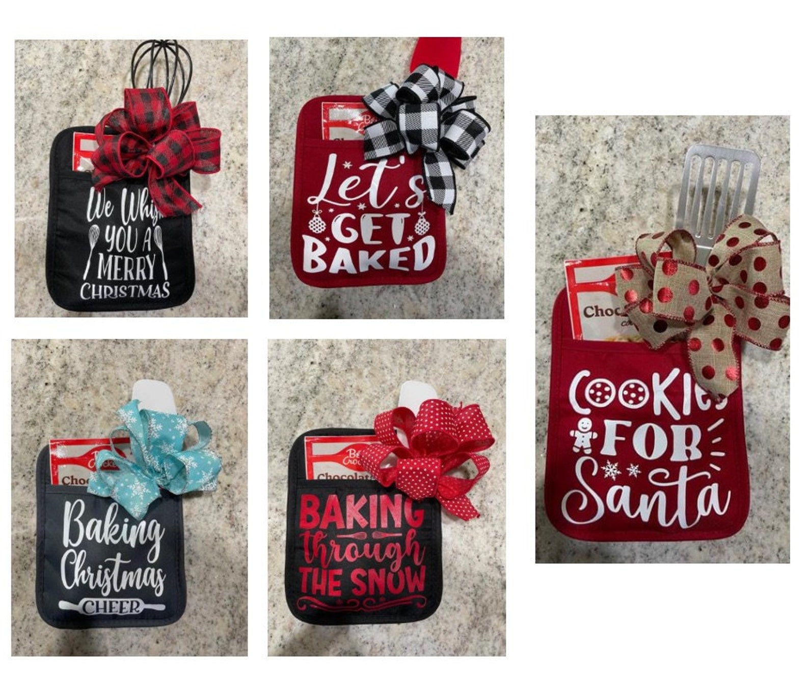 Christmas Pot Holder Gift Set Christmas Gift Inexpensive - Etsy