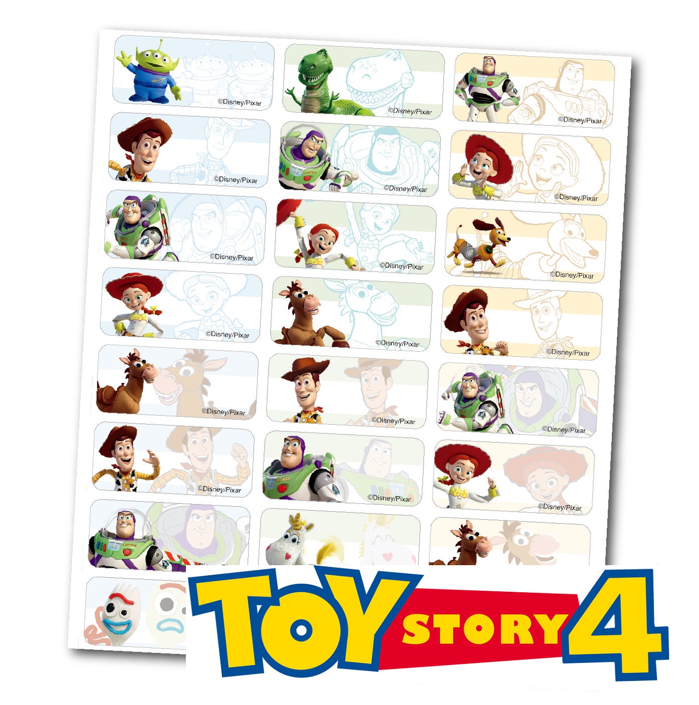 Toy Story Waterproof Name Sticker Label, Daycare Label, School Supply ...