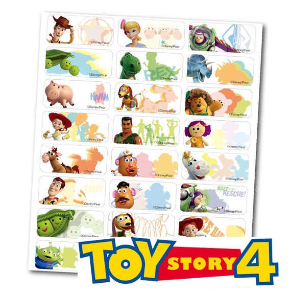 Toy Story Waterproof Name Sticker Label Daycare Label School - Etsy