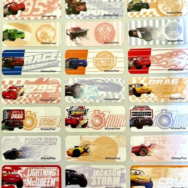 Lightning Mcqueen Name Stickers - Etsy