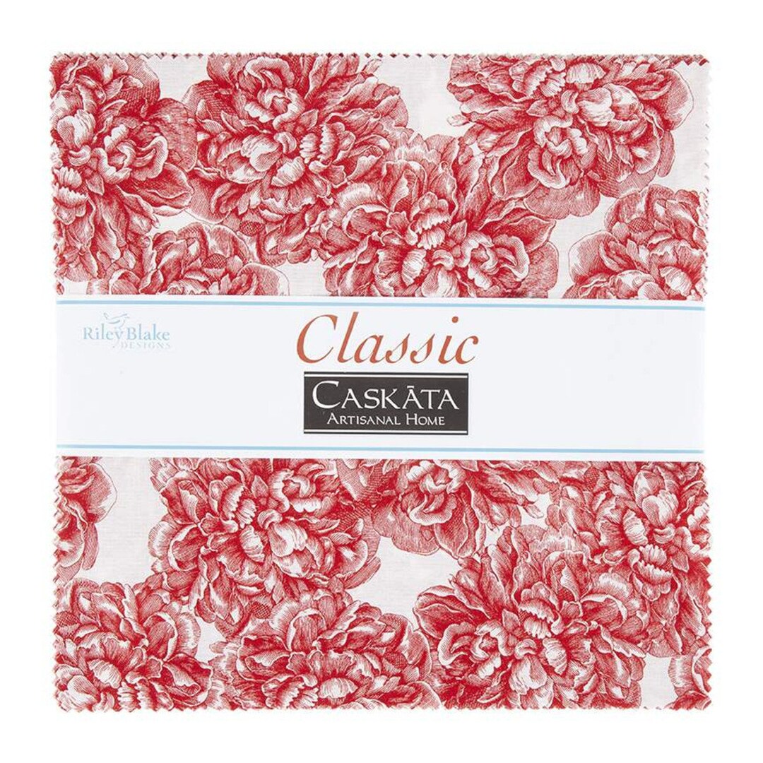 10" Stacker 42 Pc Classic Caskata Artisanal Home in Red for Riley Blake ...