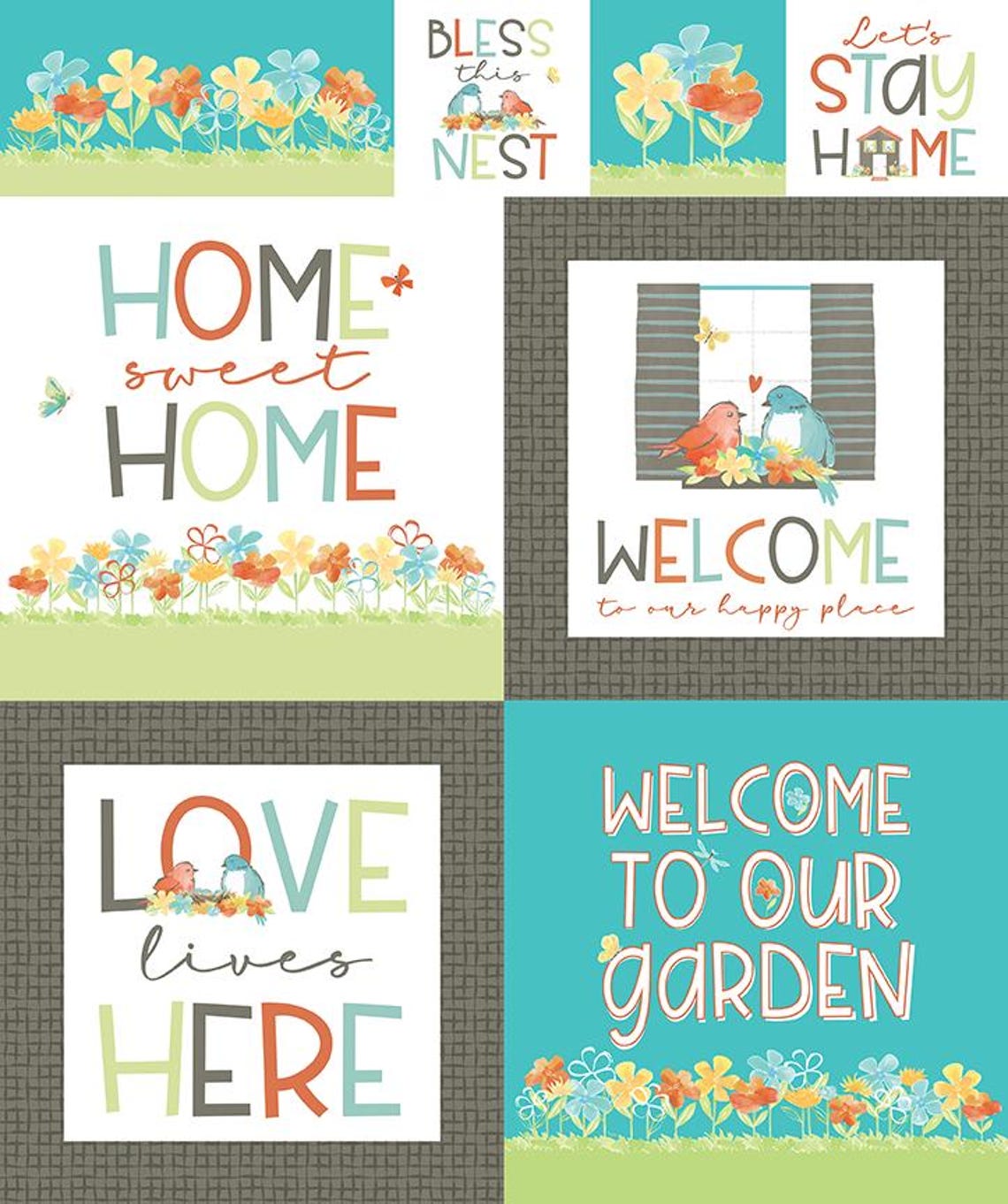 Home Tweet Home Panel Quilt Kit 63" X 63" - Etsy