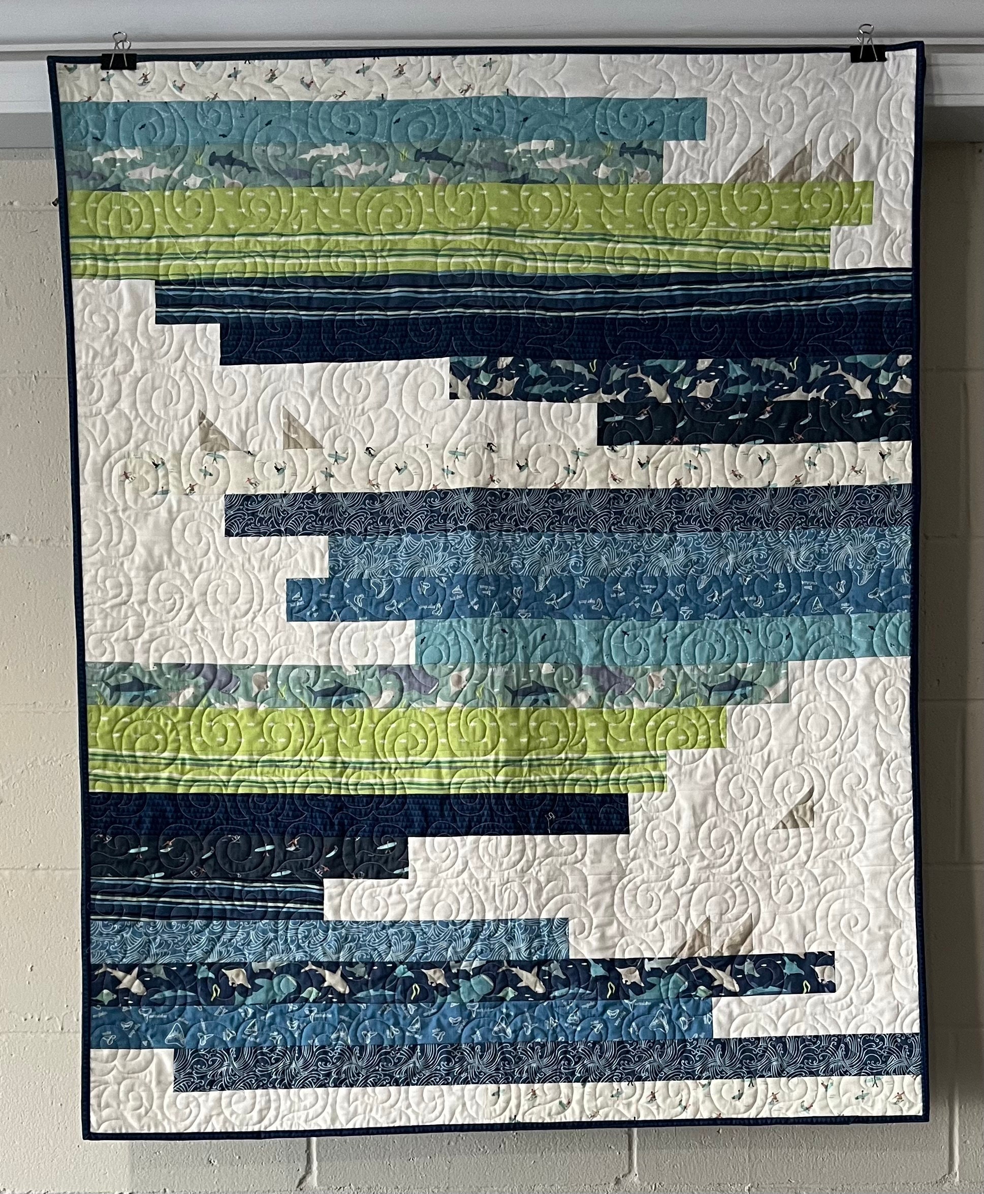 Shorebreak Quilt Shop Sample 40" X 50" Riptide Collection Riley Blake ...