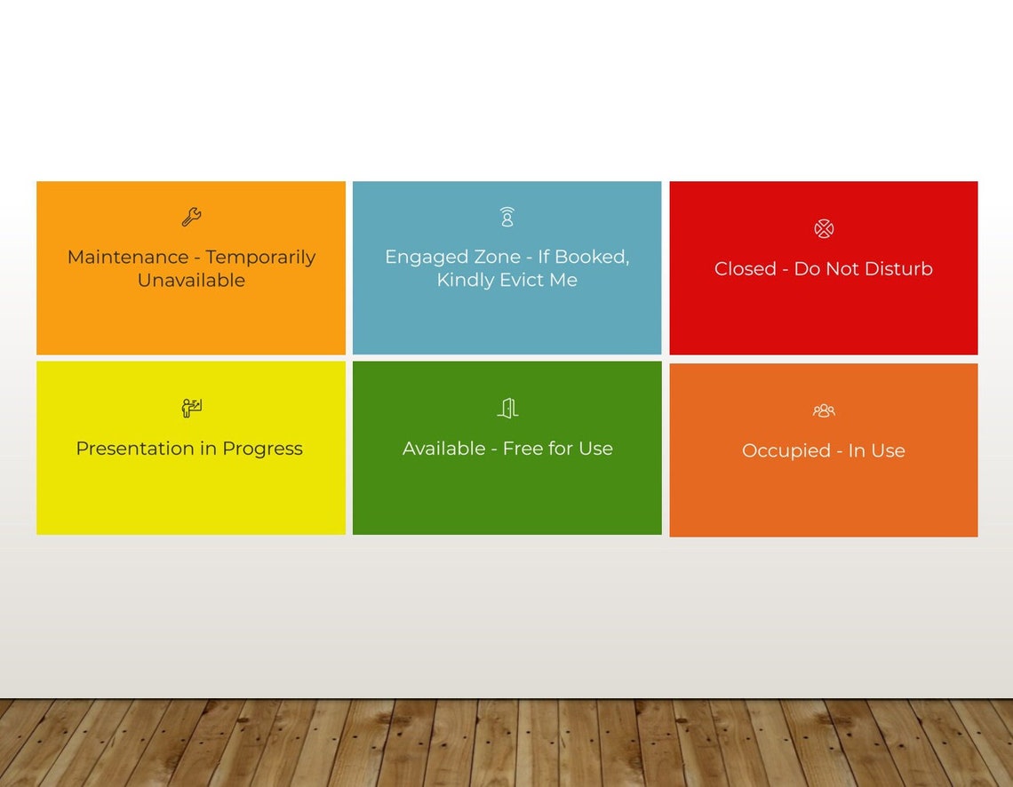 Meeting Room Status Sign - Office Communication Tool - Etsy