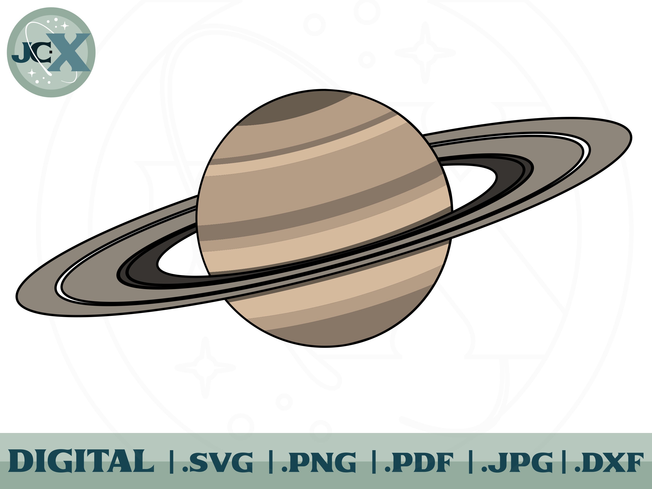Planet Saturn - Layered SVG - Illustration - Etsy