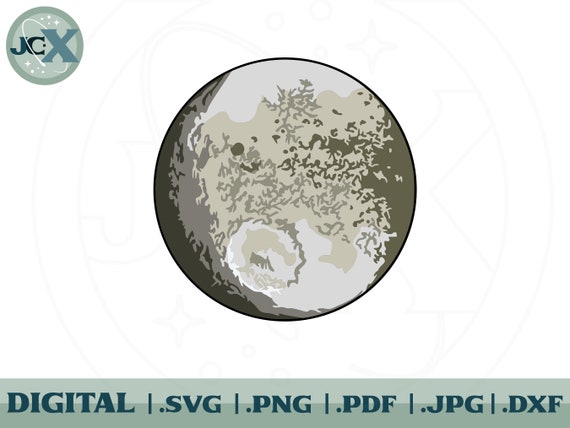 Moon of Saturn Iapetus Layered SVG Illustration - Etsy