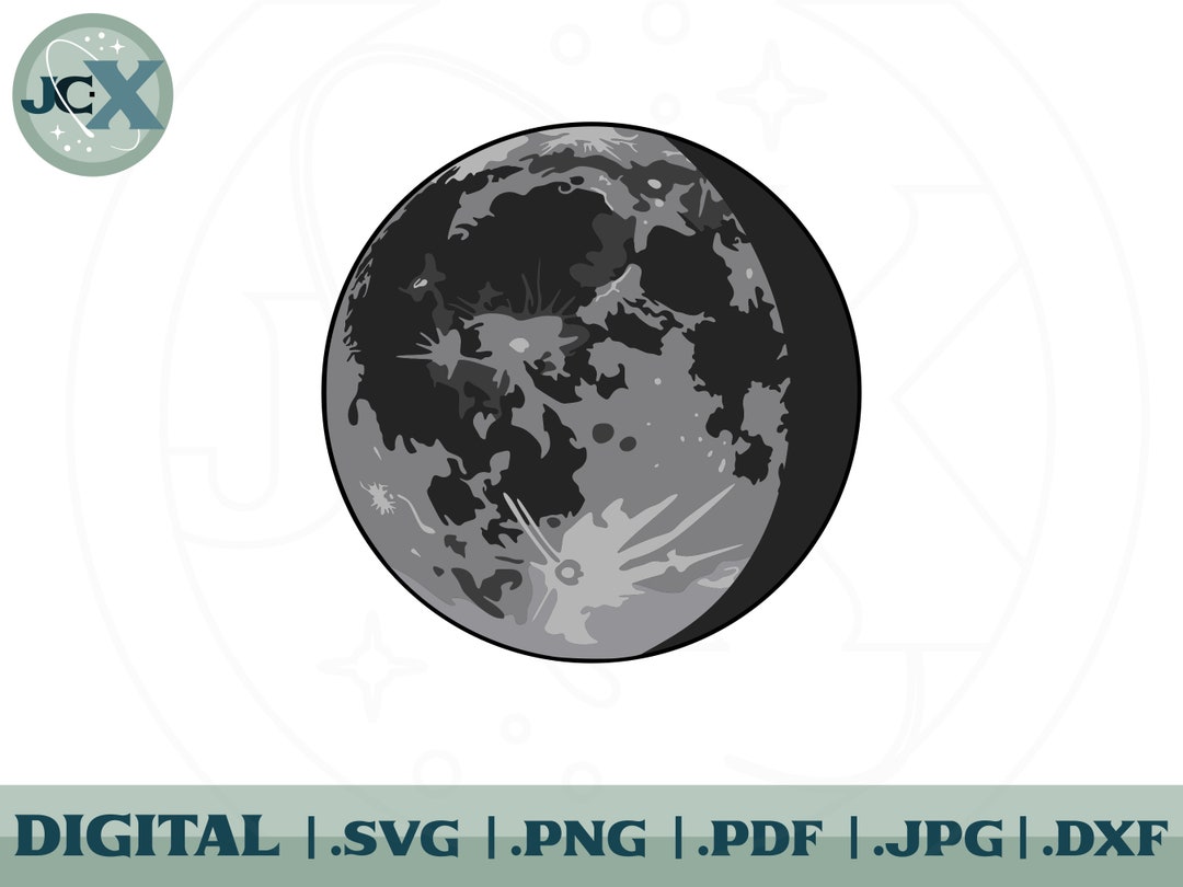 Luna ( Moon ) - Layered SVG - Illustration - Etsy