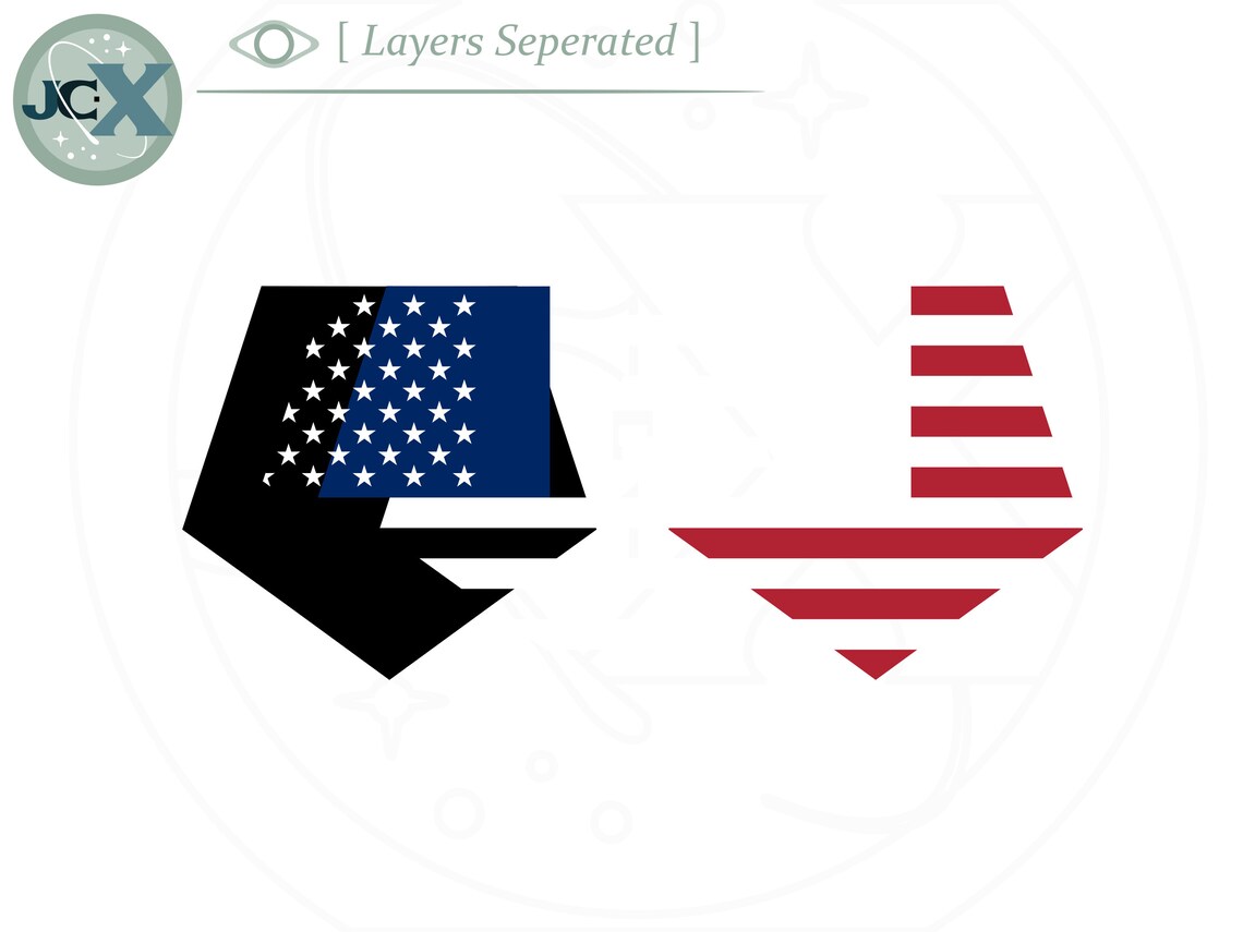 American US Pentagon Flag - Layered SVG - Etsy
