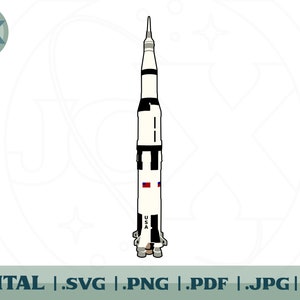 Saturn V Rocket - Layered SVG - Illustration - Etsy