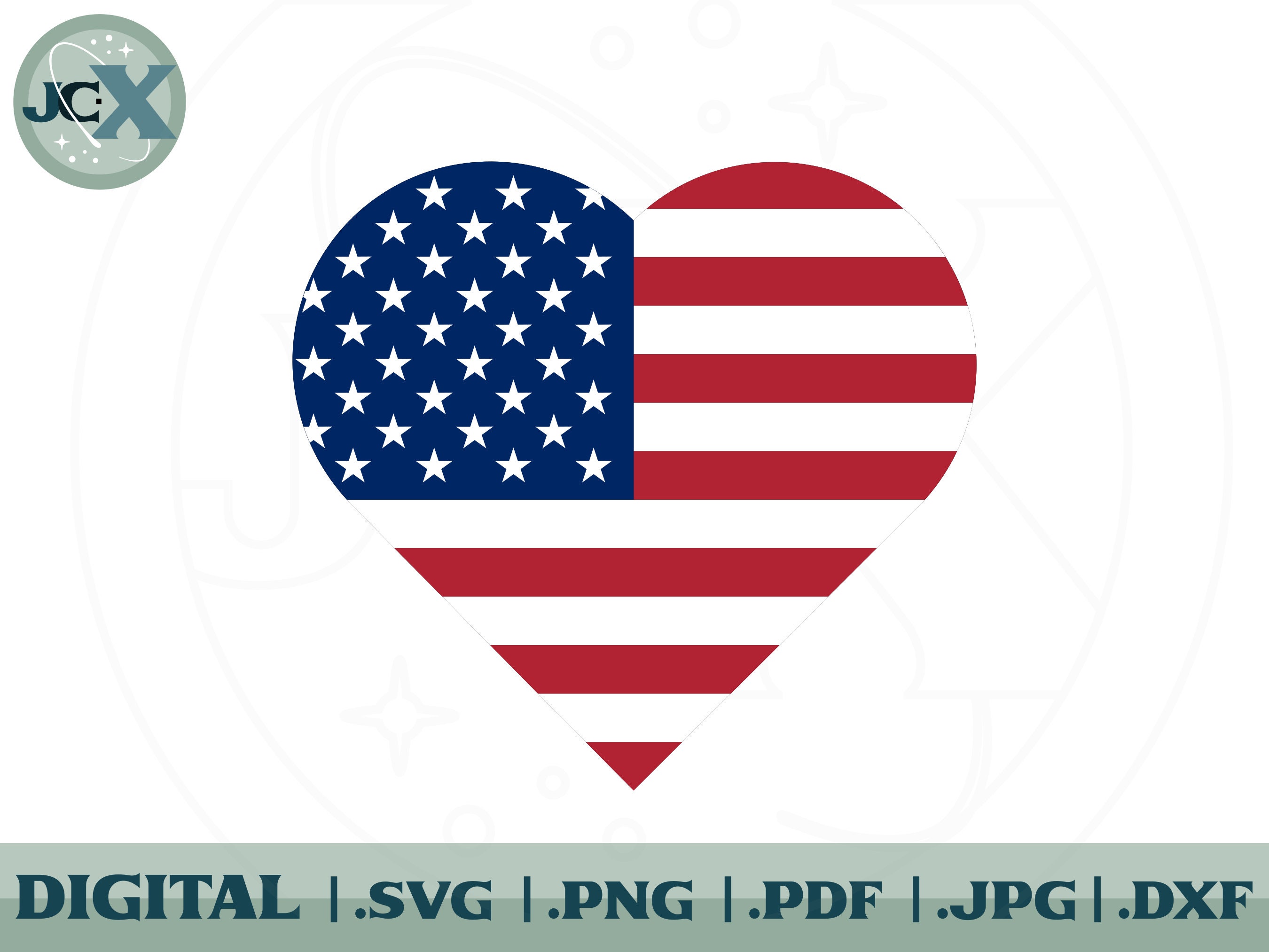 American US Heart Flag - Layered SVG - Etsy