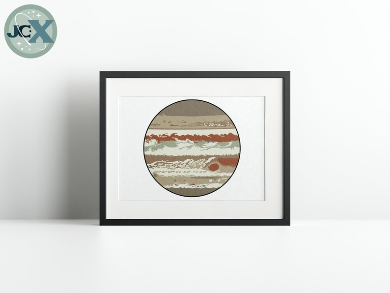 Planet Jupiter Layered SVG Illustration - Etsy