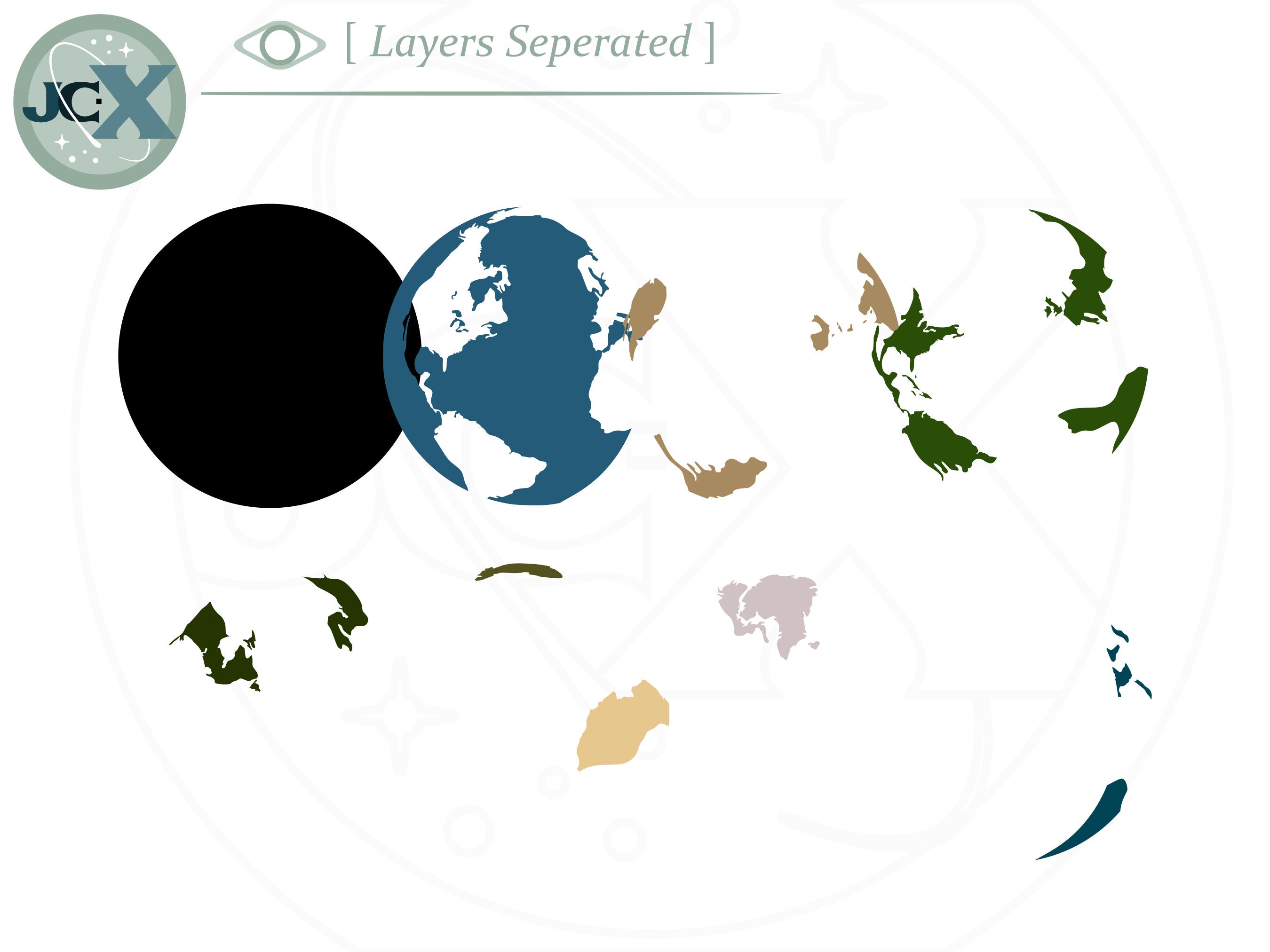 Planet Earth - Layered SVG - Illustration - Etsy