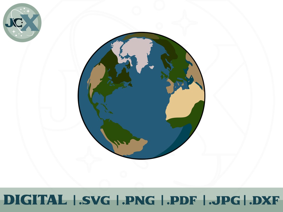 Planet Earth - Layered SVG - Illustration - Etsy