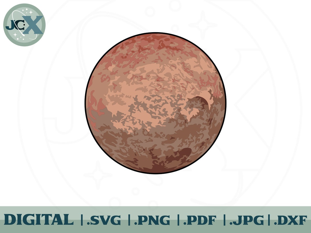Dwarf Planet Makemake - Layered SVG - Illustration - Etsy