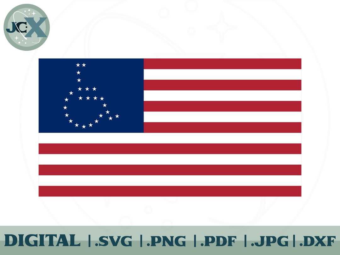 American US Handicap Flag - Layered SVG - Etsy