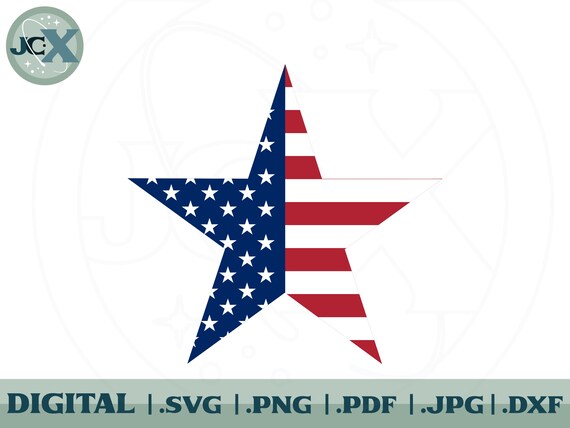 American US Star Flag Layered SVG - Etsy