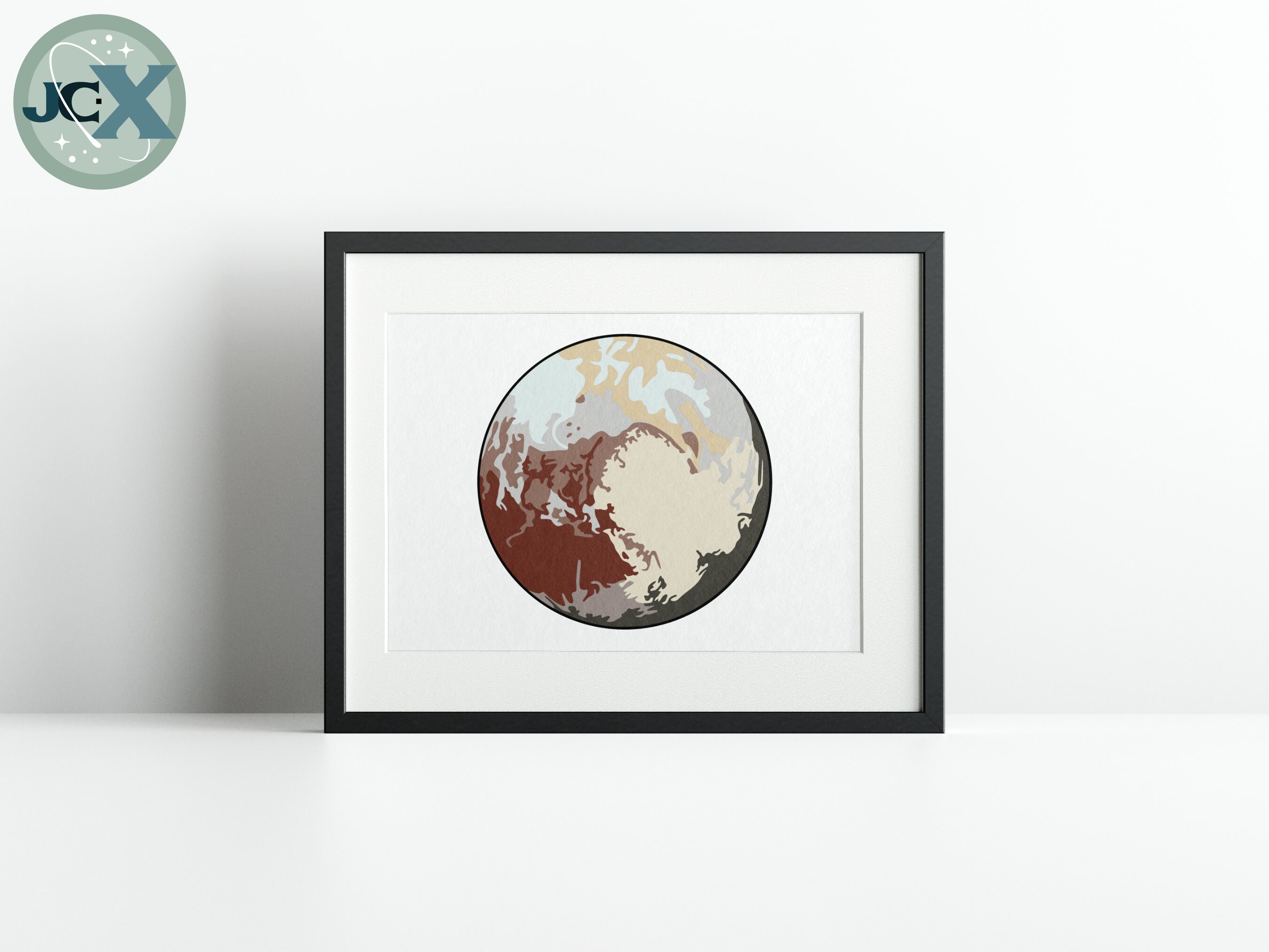 Dwarf Planet Pluto - Layered SVG - Illustration - Etsy