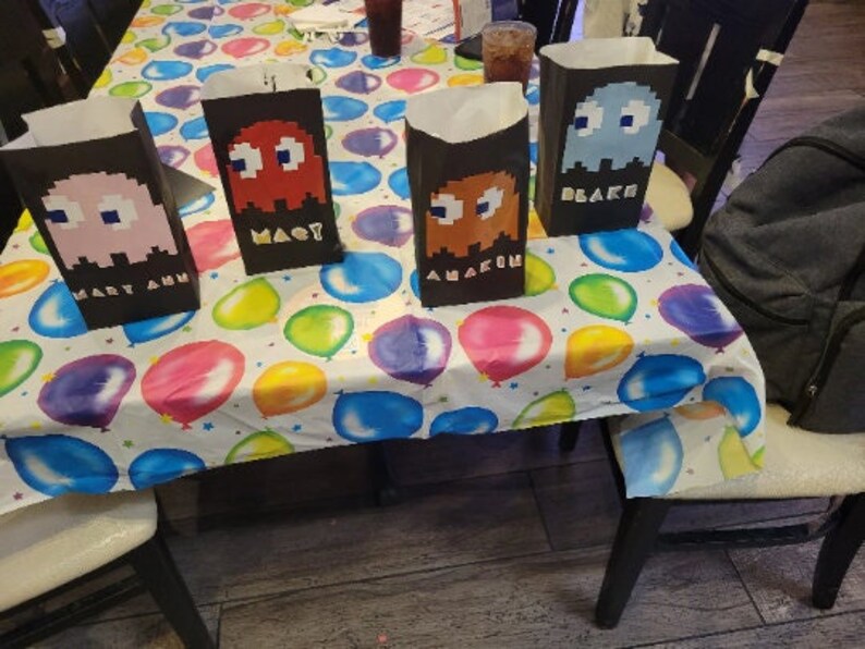 Set of 4 Pacman Treat Bags - Etsy