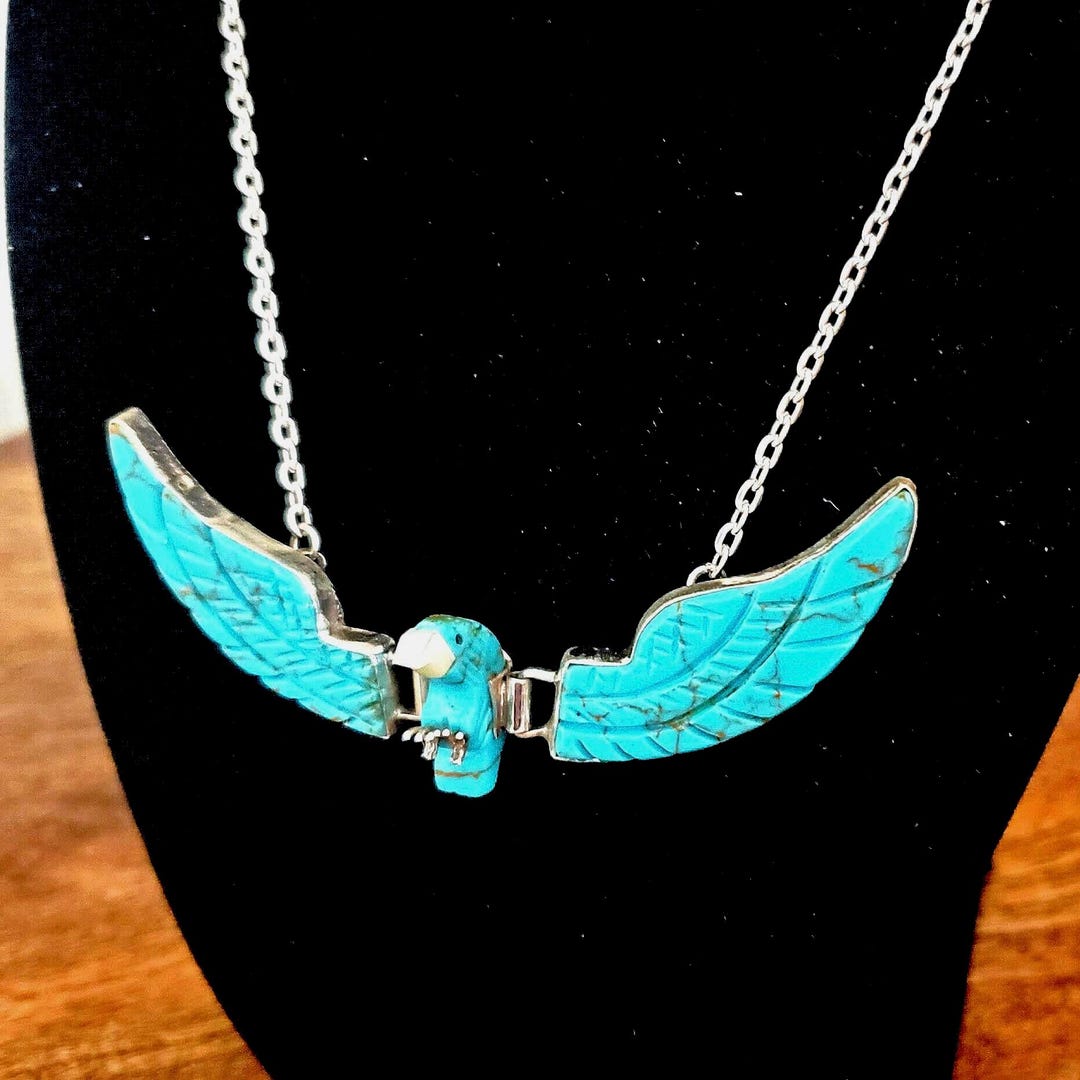 Eagle Necklace Turquoise Stone Pendant,bird Necklace Jewelry,eagle ...