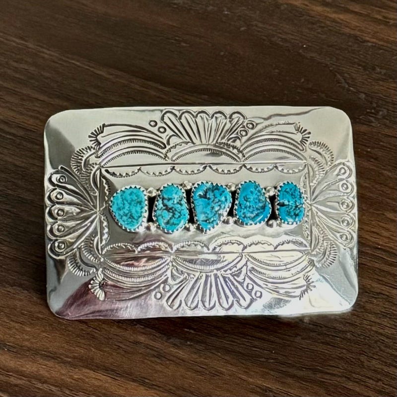 Turquoise Belt Buckle - Etsy