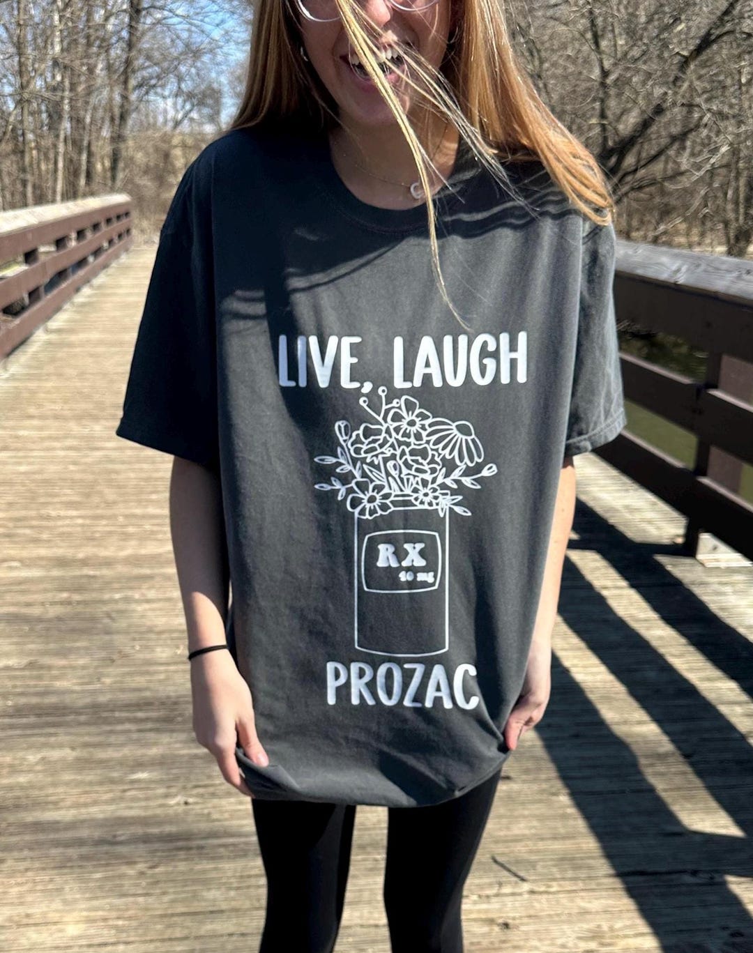 Live Laugh Prozac Comfort Colors Tshirt, Adult Humor Shirt, Funny Pill ...