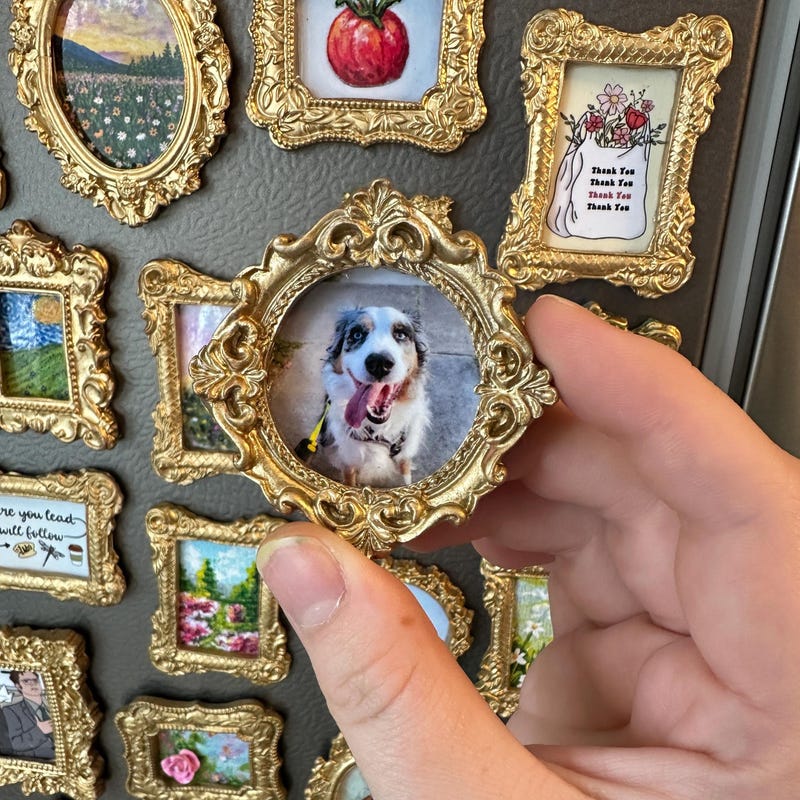 Magnet Photo Frame Gold - Etsy