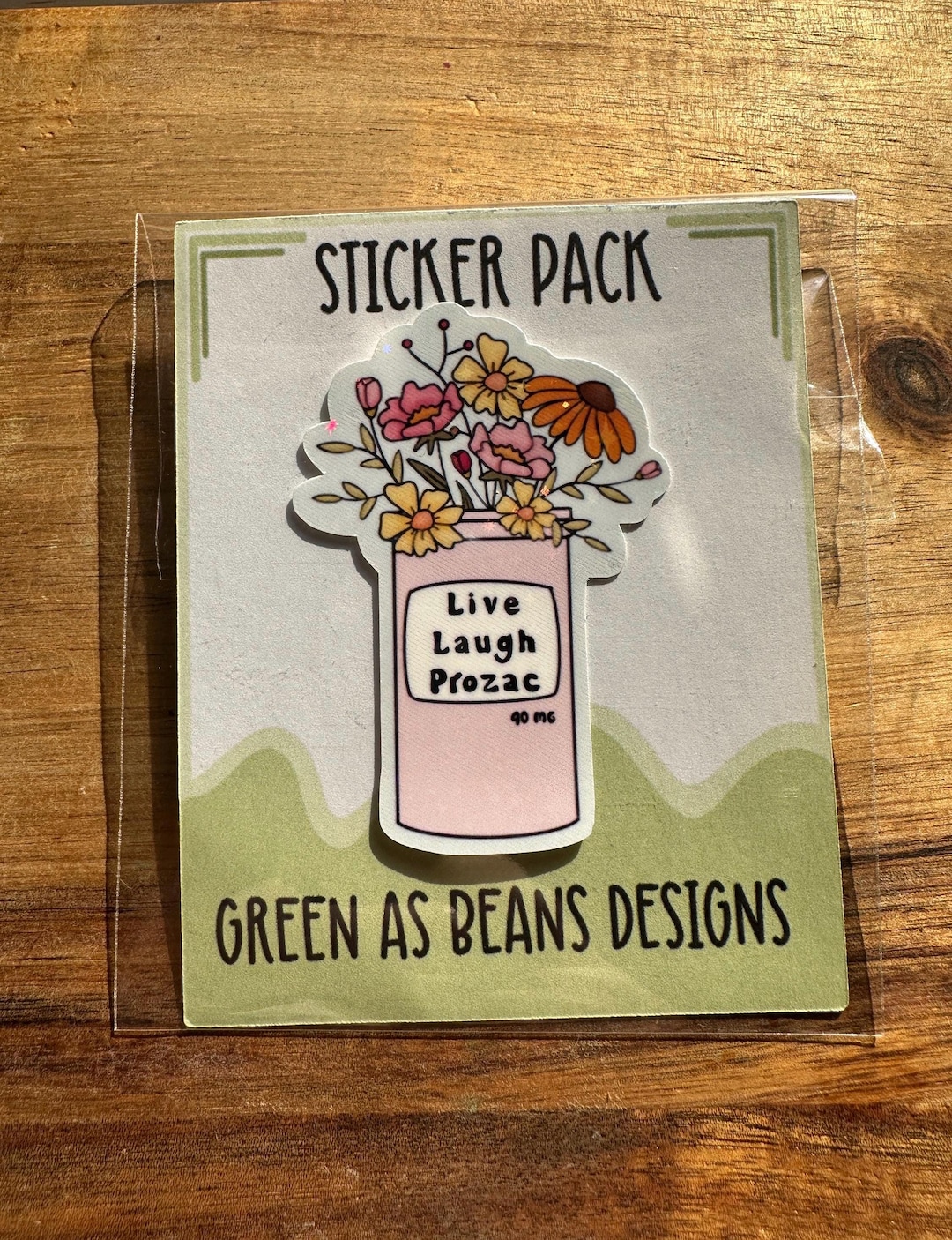 Live Laugh Prozac Pill Bottle Sticker: Waterproof Mental Health Art - Etsy
