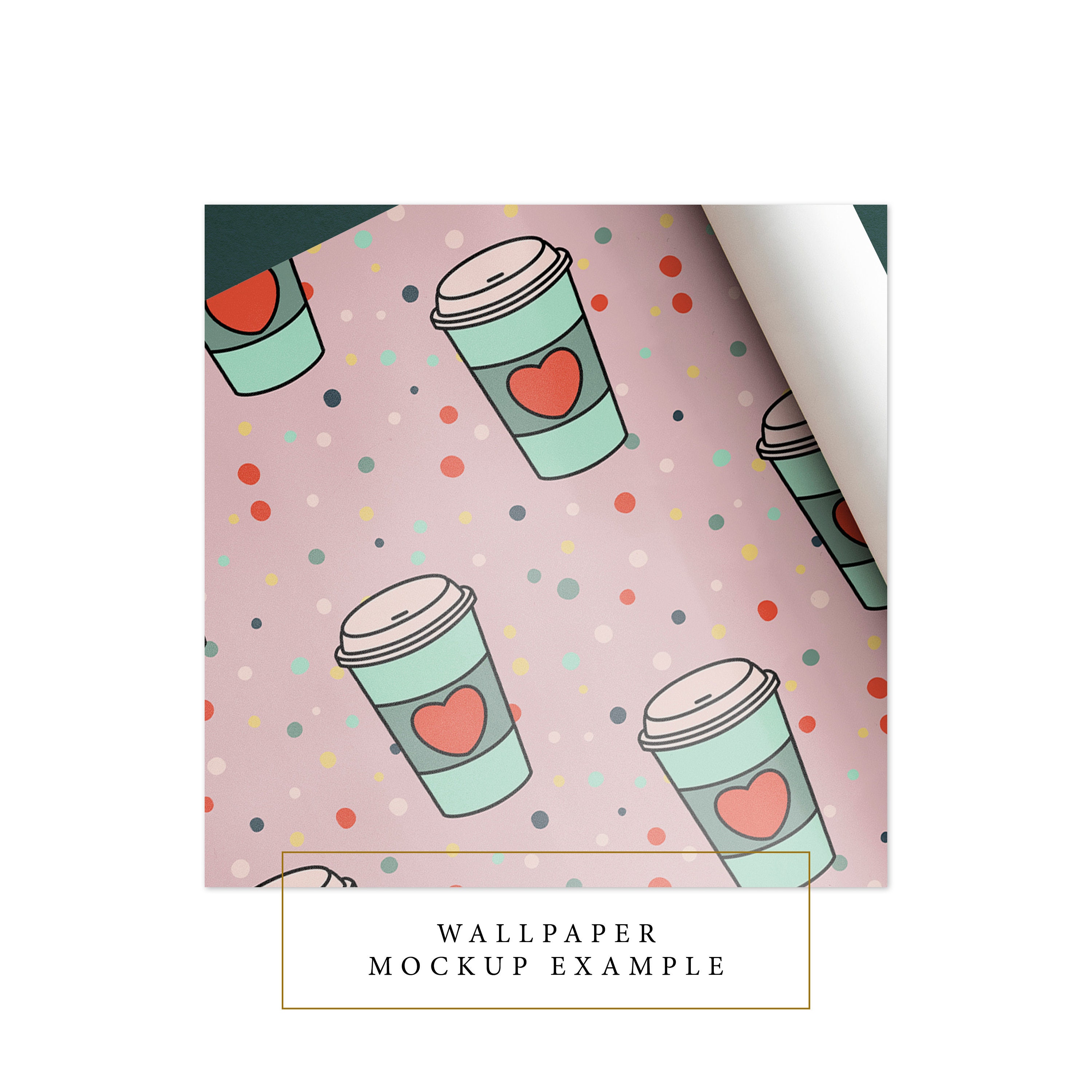 Coffee & Confetti Orange and Navy Blue Seamless Pattern Digital Paper ...