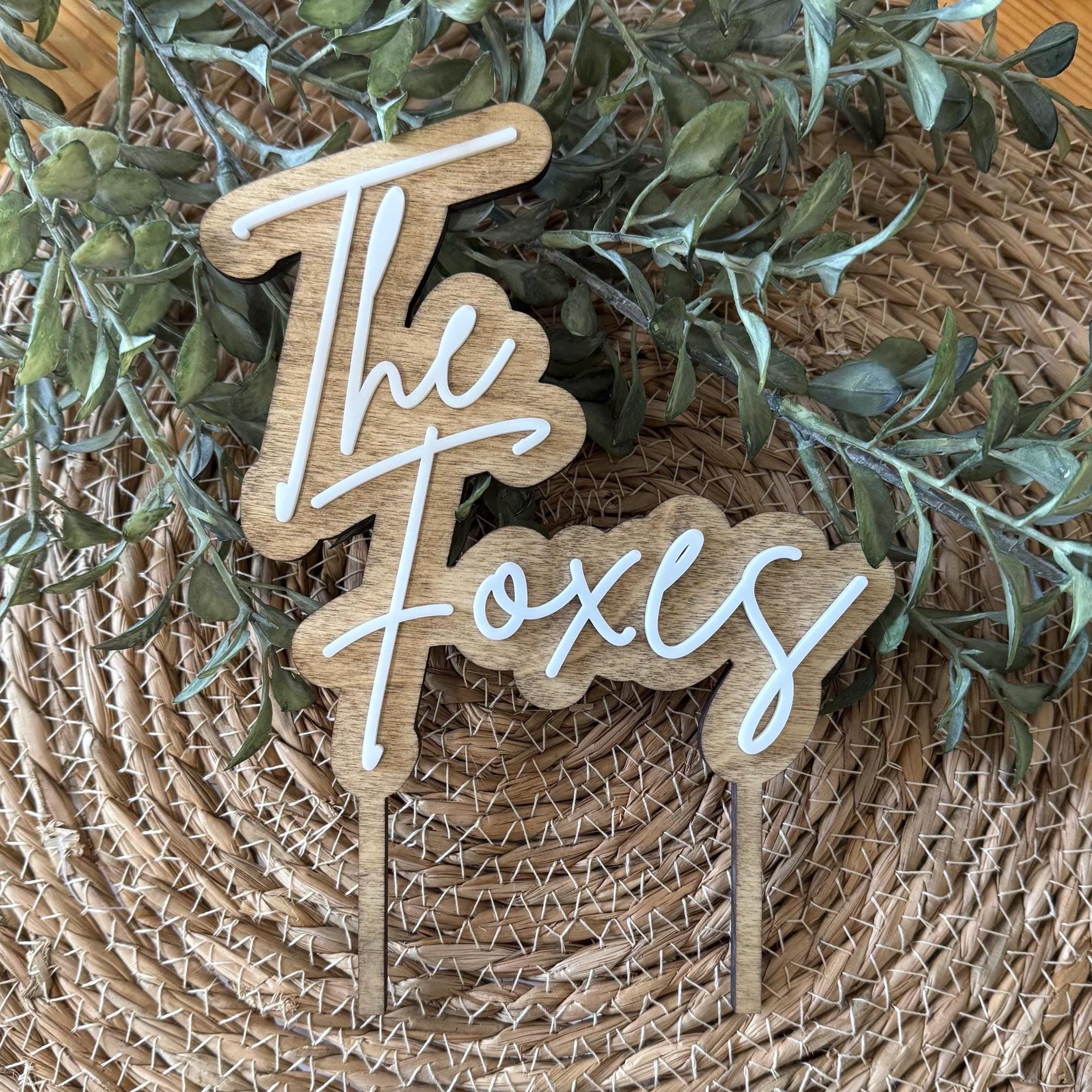 Custom Wooden Cake Topper | Rustic Cake Topper | Wedding Cake Topper ...