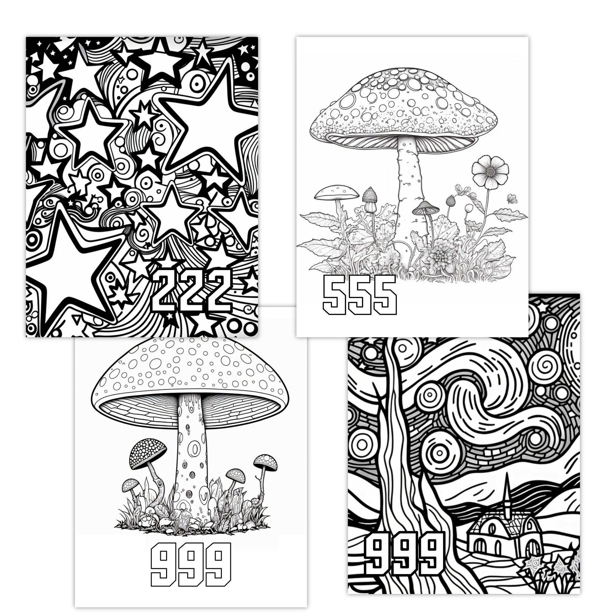 15 Angel Number Coloring Pages - Printable Coloring Pages - Relaxing ...