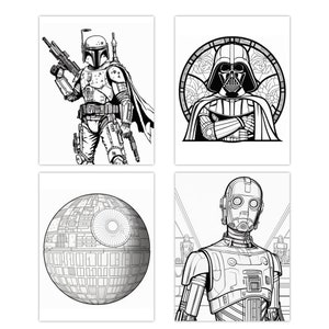 40 Printable Star Wars Coloring Pages for Adults or Kids - Instant ...