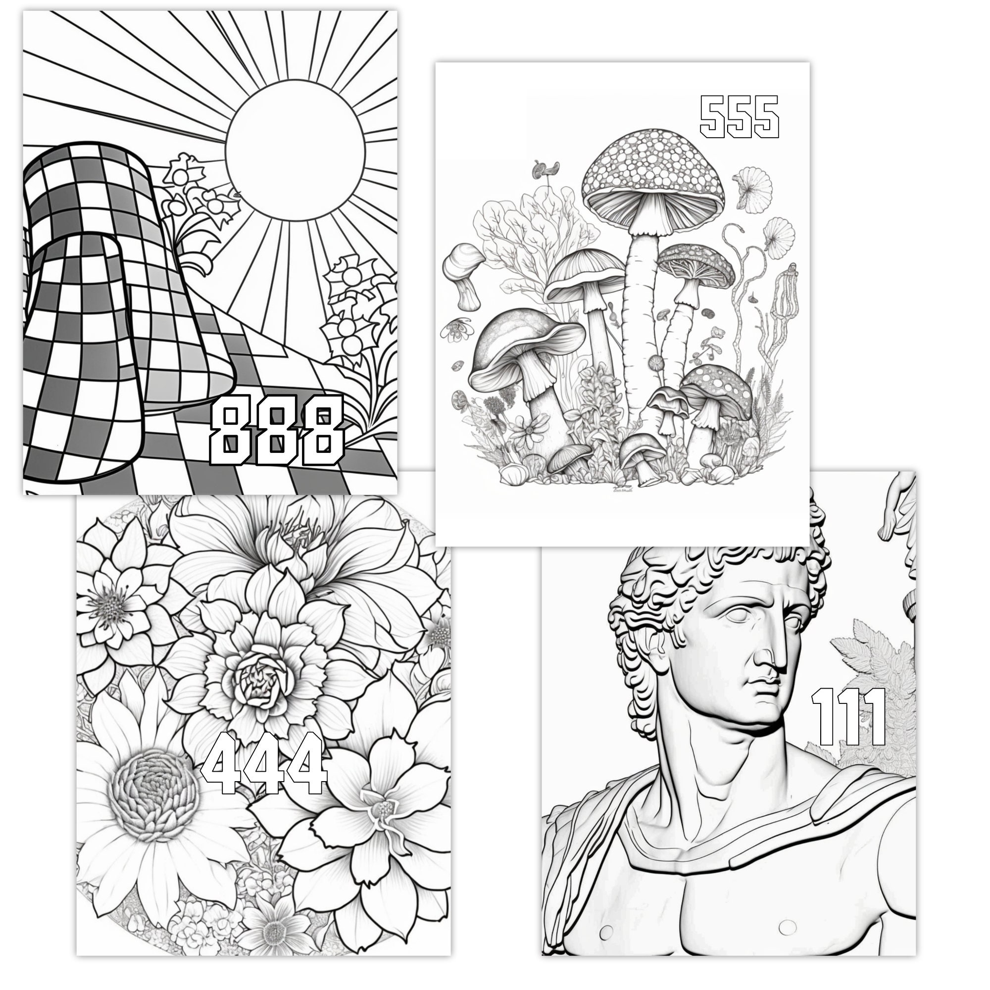 15 Angel Number Coloring Pages - Printable Coloring Pages - Relaxing ...